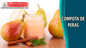 Compota de peras - Recetas de postres y helados