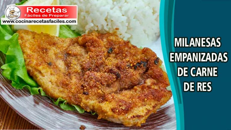 Milanesas empanizadas de carne de res - Recetas de carnes