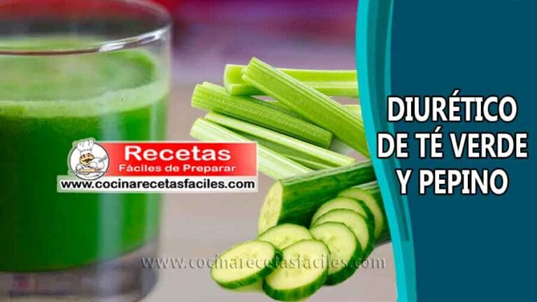 Diurético de té verde y pepino - Recetas medicinales