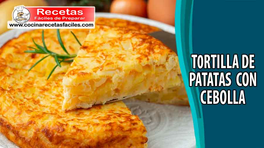 Tortilla de patatas con cebolla - Recetas de huevos y tortillas