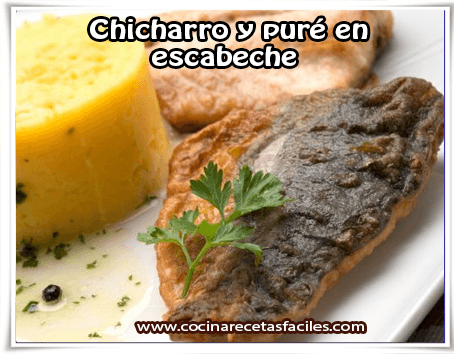 Chicharro y puré en escabeche - Recetas fáciles