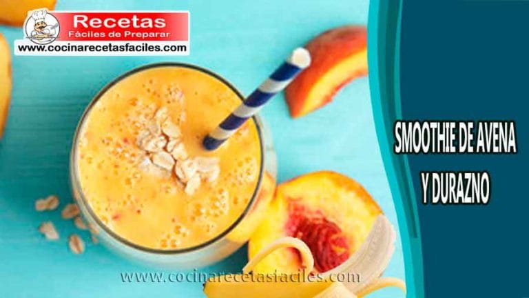 Smoothie de avena y durazno