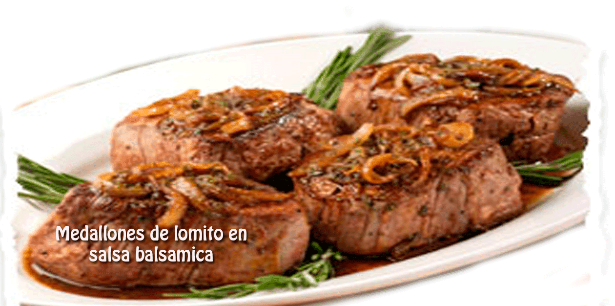 Medallones de lomito en salsa balsámica - Receta de carne de res