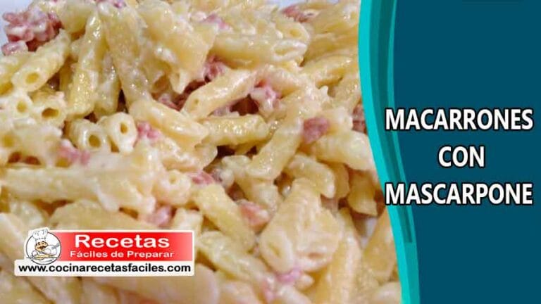 Macarrones con mascarpone