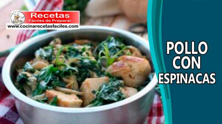 Pollo con espinacas