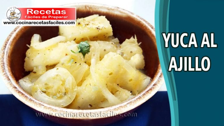 Yuca al ajillo - Recetas de entradas y aperitivos.