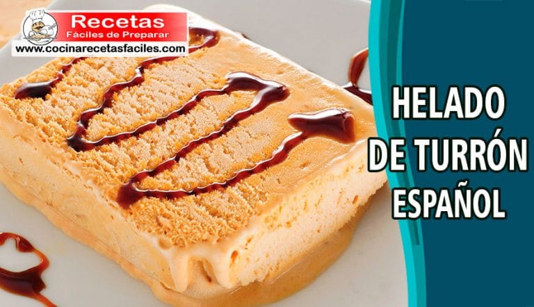 Helado de turrón español