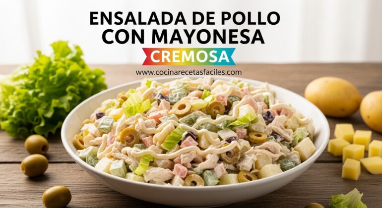 Ensalada de Pollo con Mayonesa - Receta Fácil y Cremosa