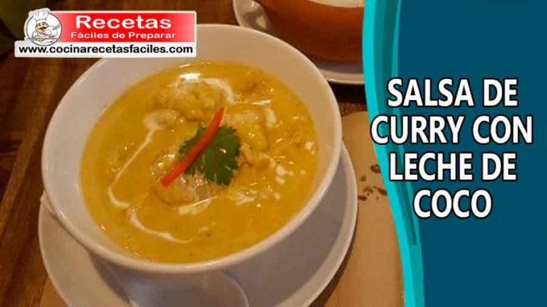 Salsa curry con leche de coco