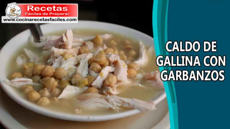 Caldo de gallina con garbanzos