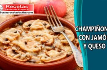 Champiñones con jamón y huevo - Recetas fáciles
