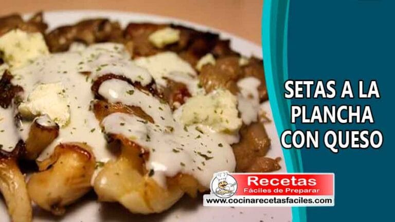 Setas a la plancha con queso