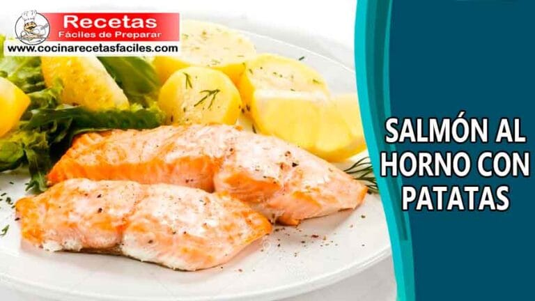 Salmón al horno con patatas