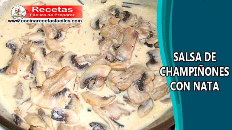 Salsa de champiñones con nata