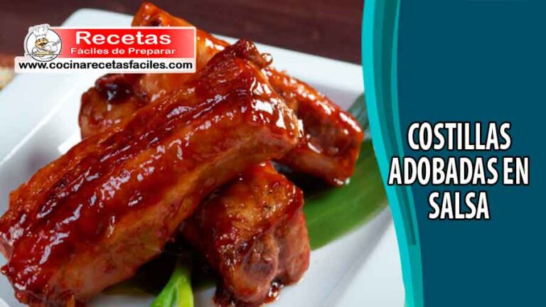 Costillas adobadas en salsa