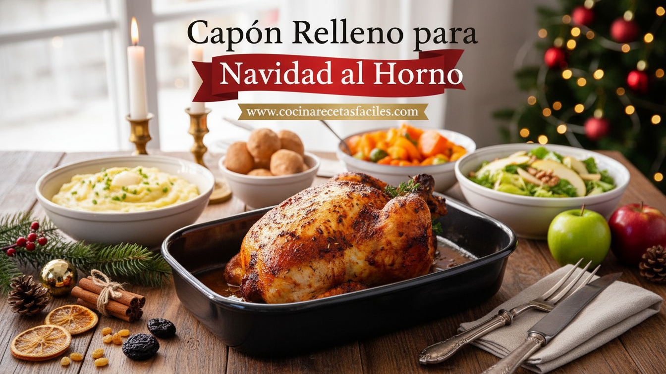Capón Relleno para Navidad al Horno – Receta Tradicional Española