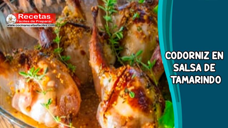 Codorniz en salsa de tamarindo - Recetas fáciles de Codorniz en salsa