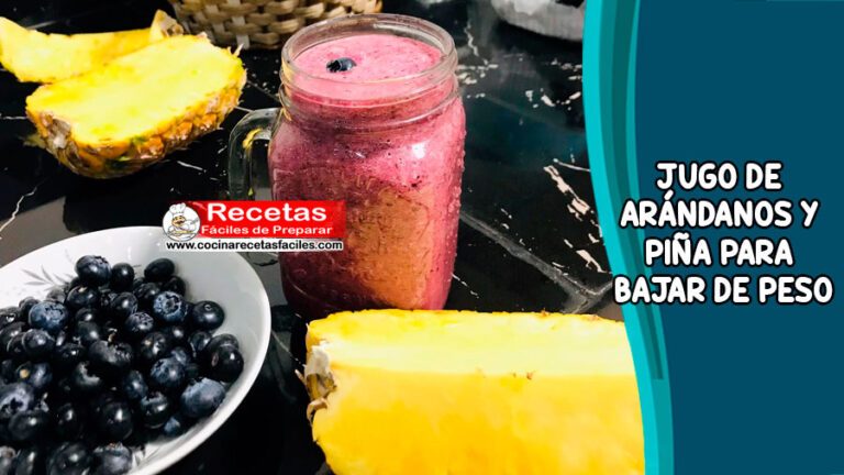 Jugo de arándanos y piña para bajar de peso