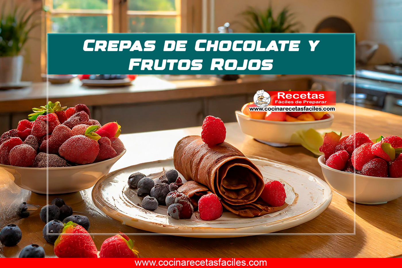 Crepas de Chocolate y Frutos Rojos: Un Postre Irresistible