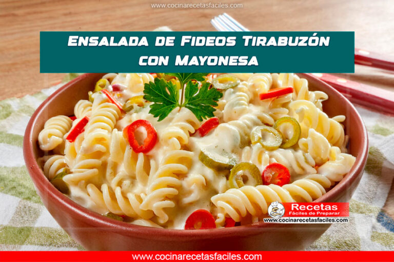 Ensalada de Fideos Tirabuzón con Mayonesa