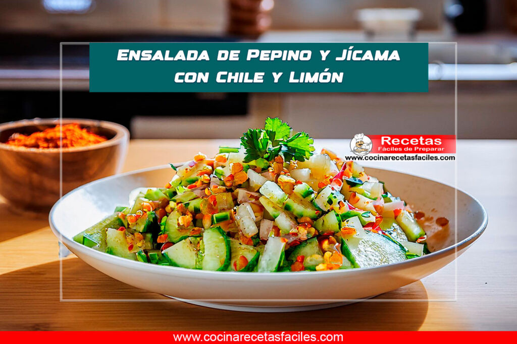 Ensalada de Pepino y Jícama con Chile y Limón