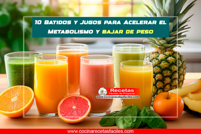 10 Batidos y Jugos para Acelerar el Metabolismo 🍹🔥
