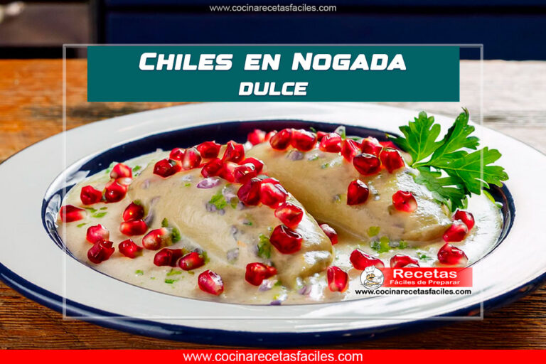 Chiles en Nogada Dulce