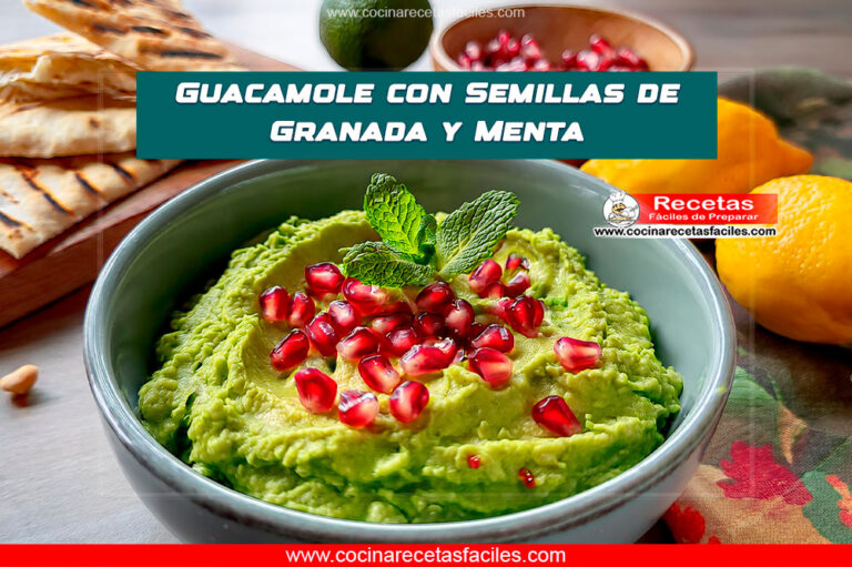 Guacamole con Semillas de Granada y Menta | Receta Original