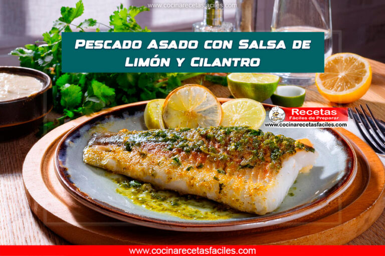 Pescado Asado con Salsa de Limón y Cilantro: Receta Fresca y Sabrosa