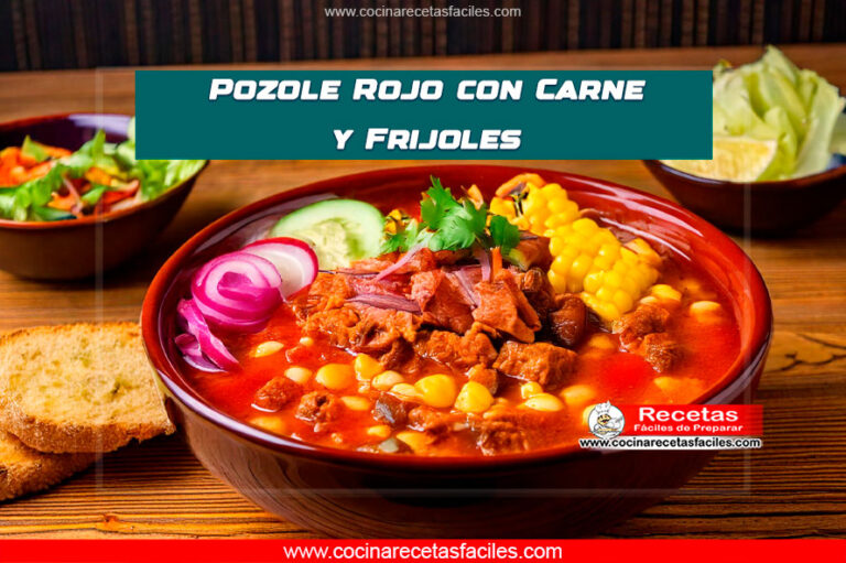 Pozole Rojo con Carne y Frijoles: Sabroso y Tradicional