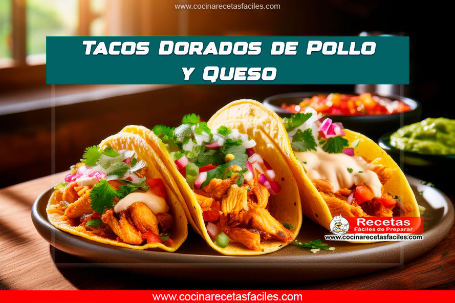 Tacos Dorados de Pollo y Queso: Receta Crujiente y Rápida
