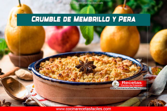 Crumble de Membrillo y Pera: El postre crujiente que enamora