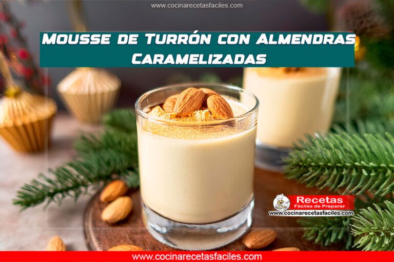 Mousse de Turrón con Almendras Caramelizadas
