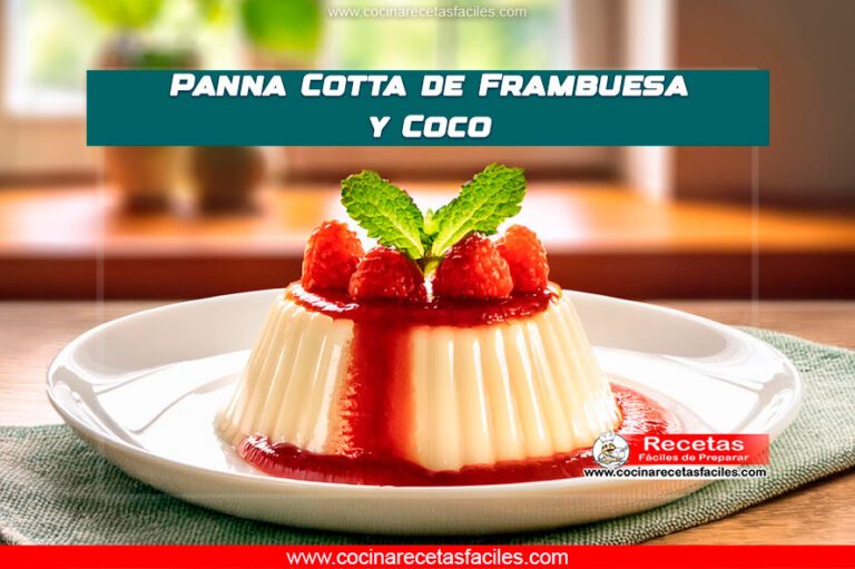 Panna Cotta de Frambuesa y Coco: Postre Tropical Fácil