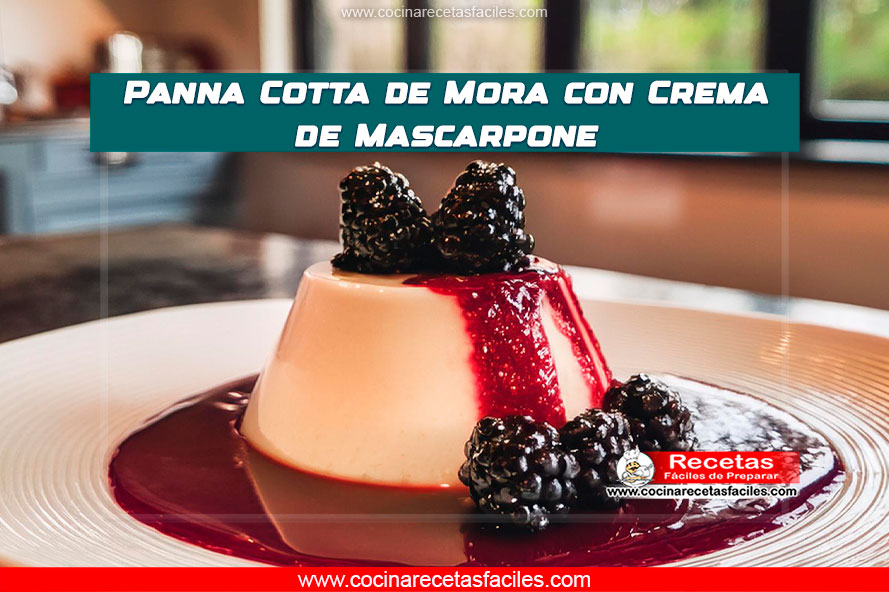 Panna Cotta de Mora con Crema de Mascarpone