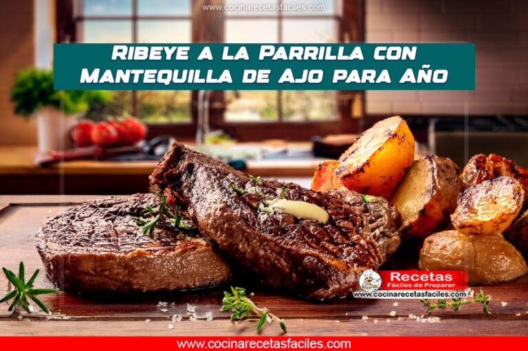 Ribeye a la Parrilla con Mantequilla de Ajo para Año Nuevo