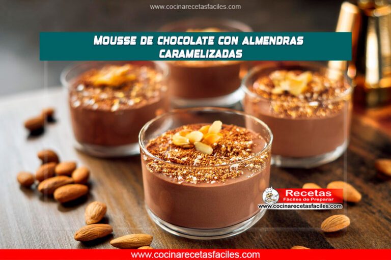 Mousse de Chocolate con Almendras Caramelizadas