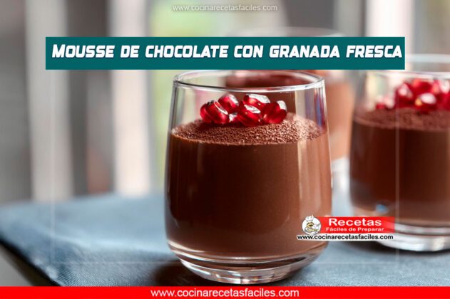 Mousse de chocolate con granada fresca