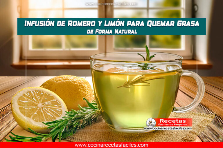 Infusión de Romero y Limón para Quemar Grasa de Forma Natural