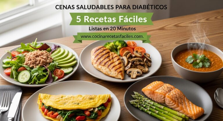 Cenas para Diabéticos: 5 Recetas Fáciles en 20 Minutos