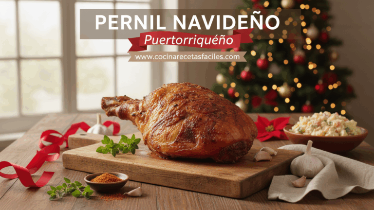 Pernil Navideño Puertorriqueño - Receta Casera Tradicional Fácil