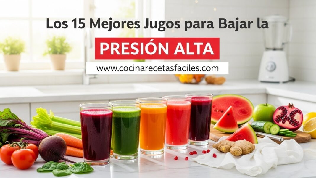 15 Jugos para Bajar la Presión Alta: Recetas Fáciles